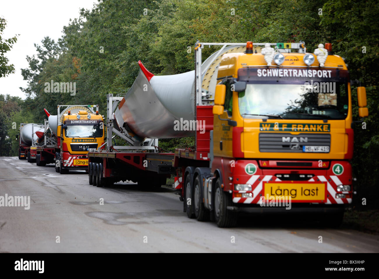 Construction site of a wind power plant, assembly of the Wind turbine ...