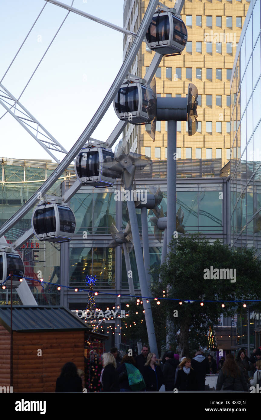 Manchester Wheel in the Triangle complex in city centre Stock Photo - Alamy