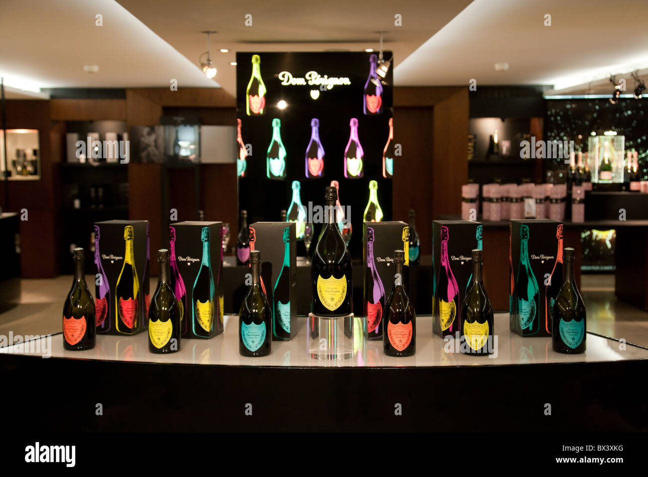 Dom Perignon champagne on display, Moet and Chandon Champagne House ...