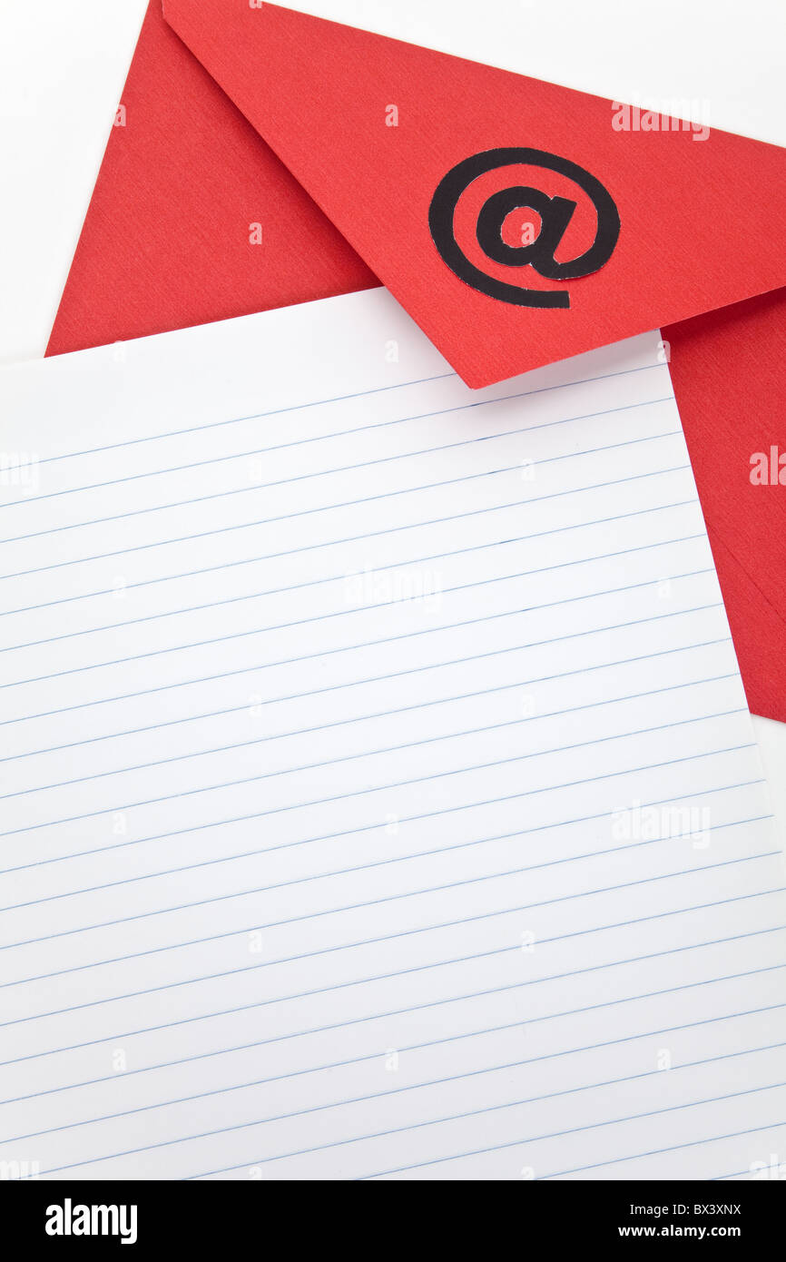 Red mail envelope hi-res stock photography and images - Alamy