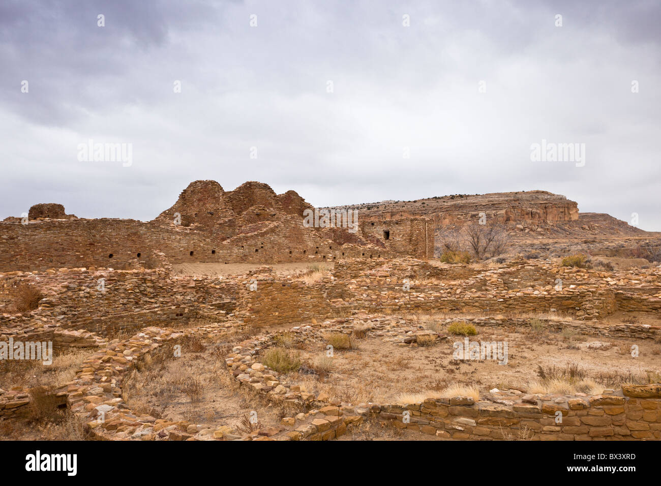 Ceremonial Kiva and Great House at Pueblo Del Arroyo, Chaco Culture ...