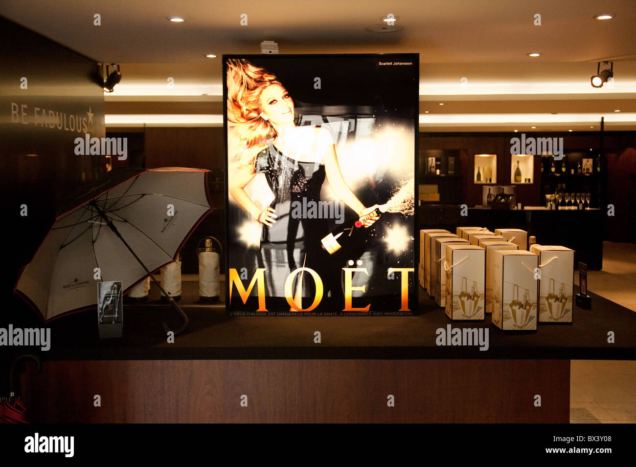 Moet and Chandon Champagne display, The Moet and Chandon House, Avenue ...