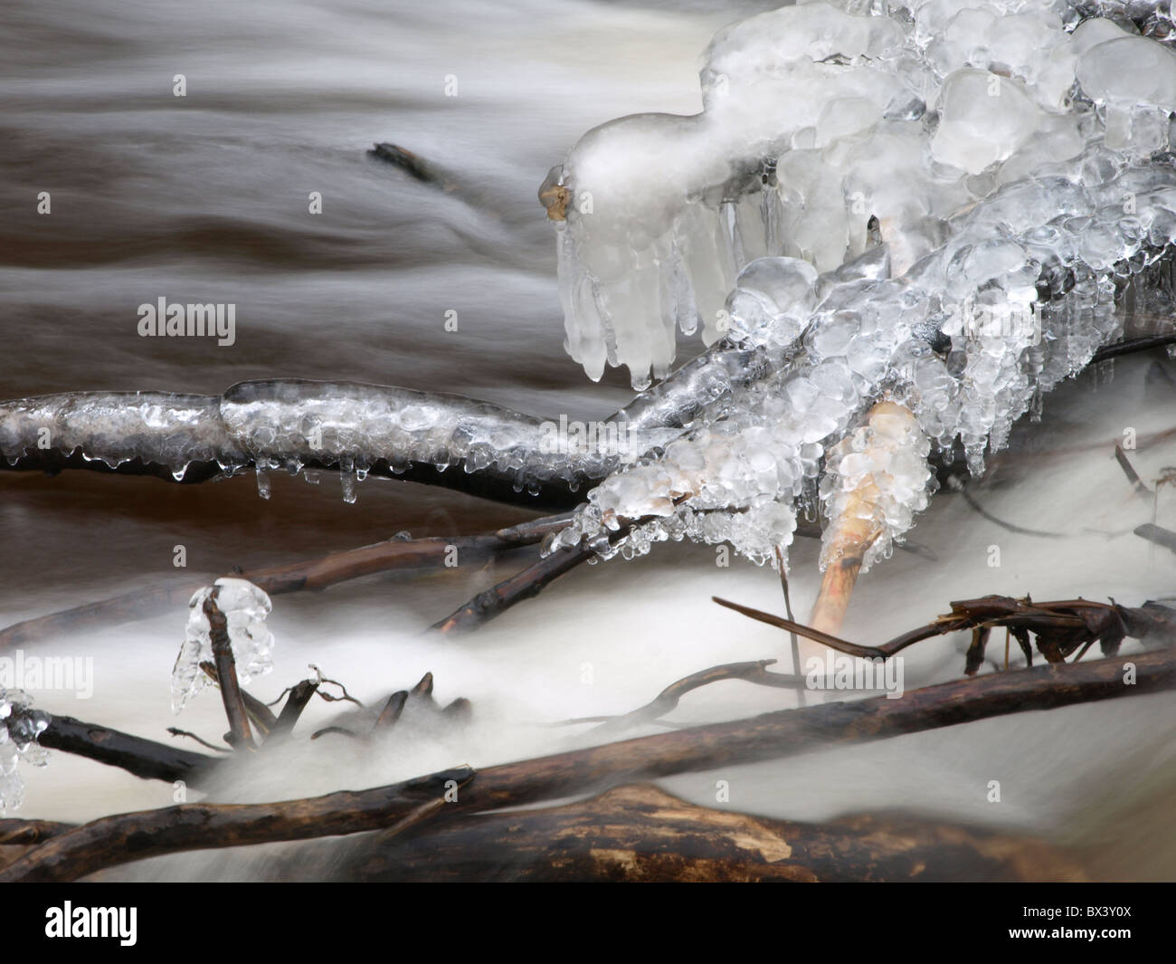 Winter in the brook Stock Photo - Alamy