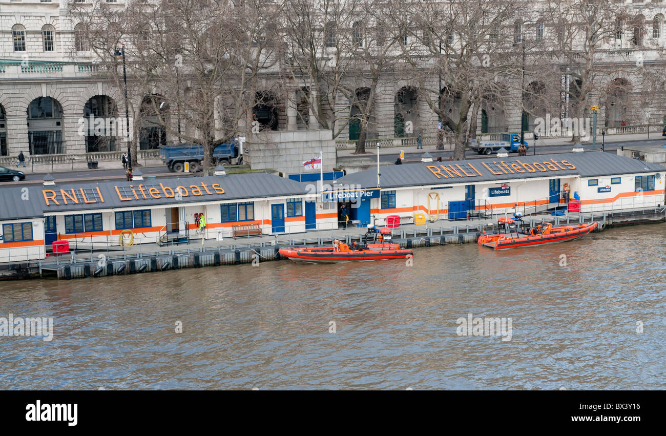 Tower Lifeboat Station on the River Thames in London, UK, operated by ...