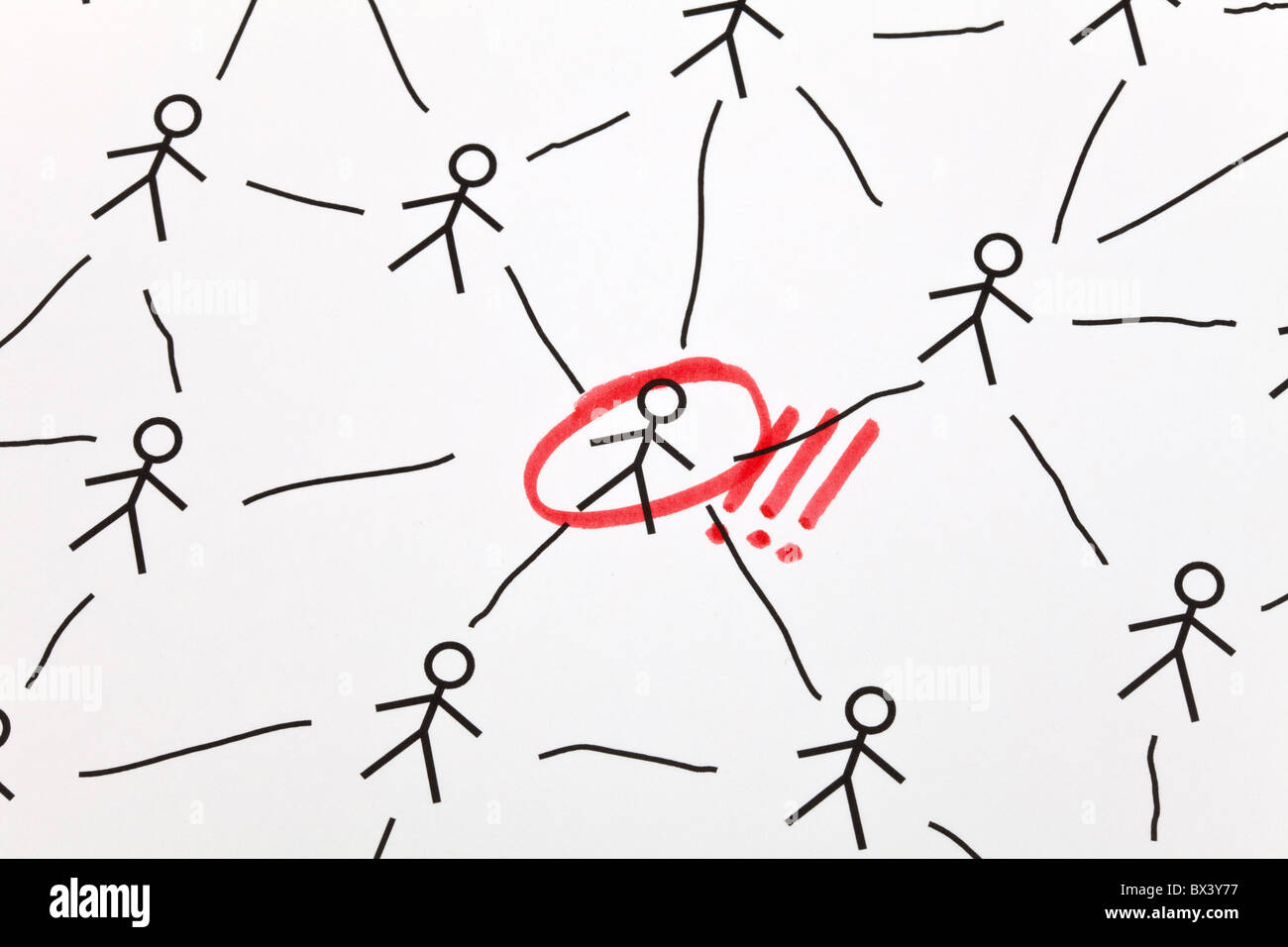 People Sketching Network, concept of Personal Relation Stock Photo - Alamy