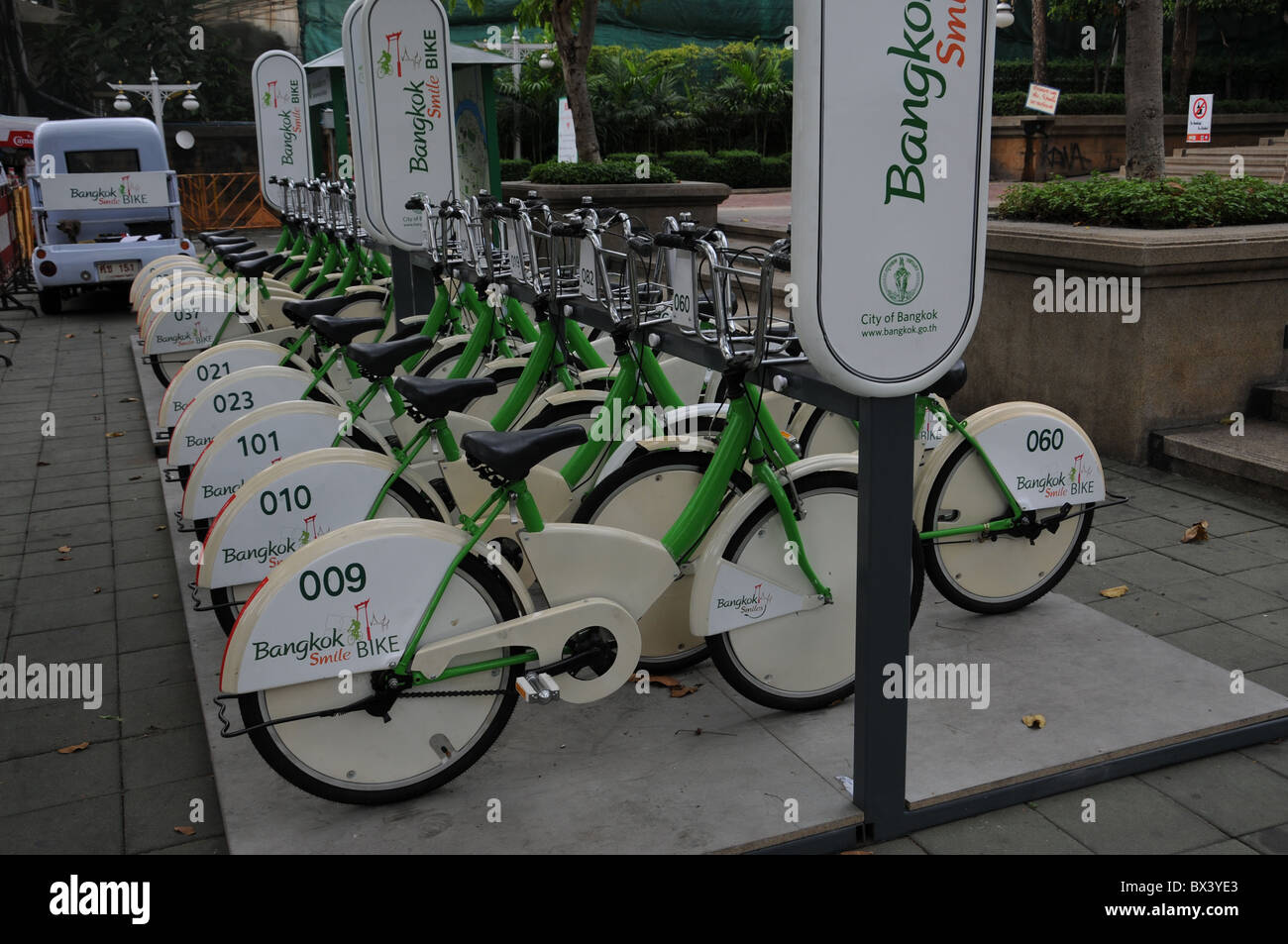 Bicycle Rental in Bangkok Stock Photo - Alamy