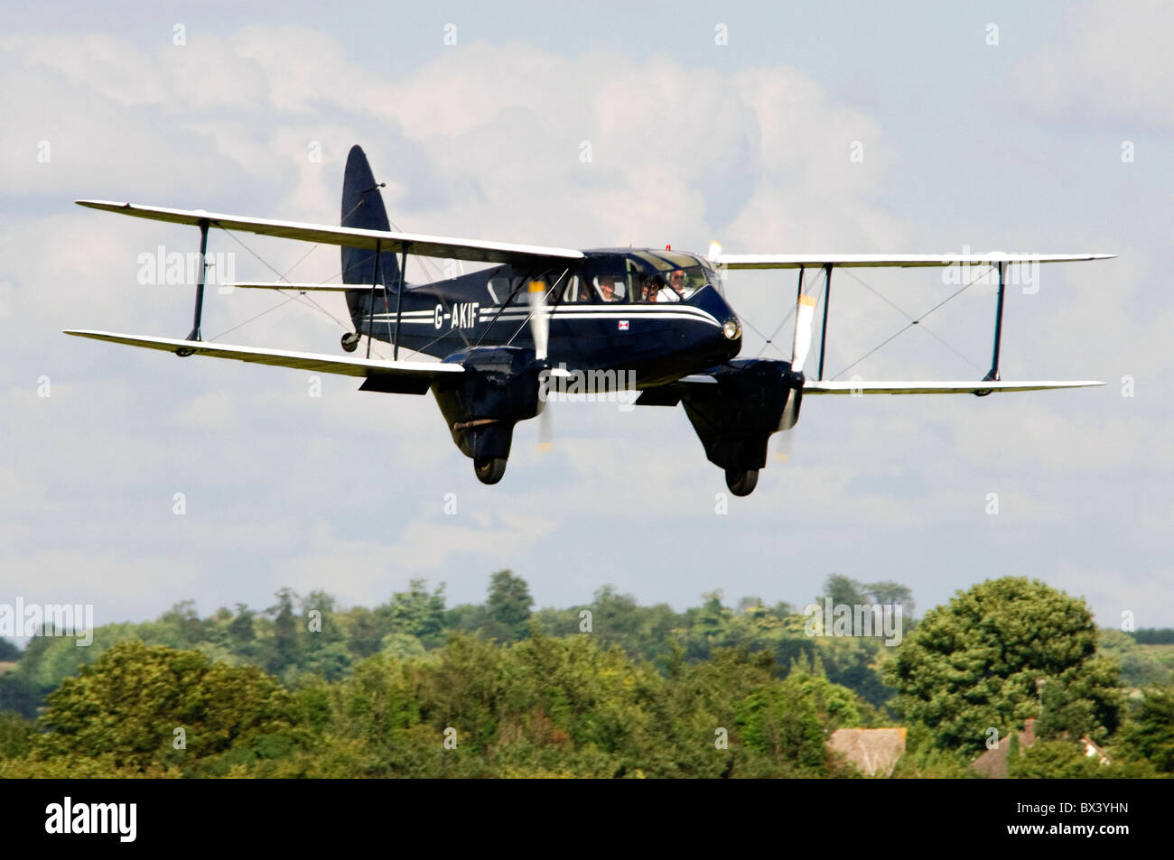 De Havilland DH.89A Dragon Rapide on final approach for landing at ...