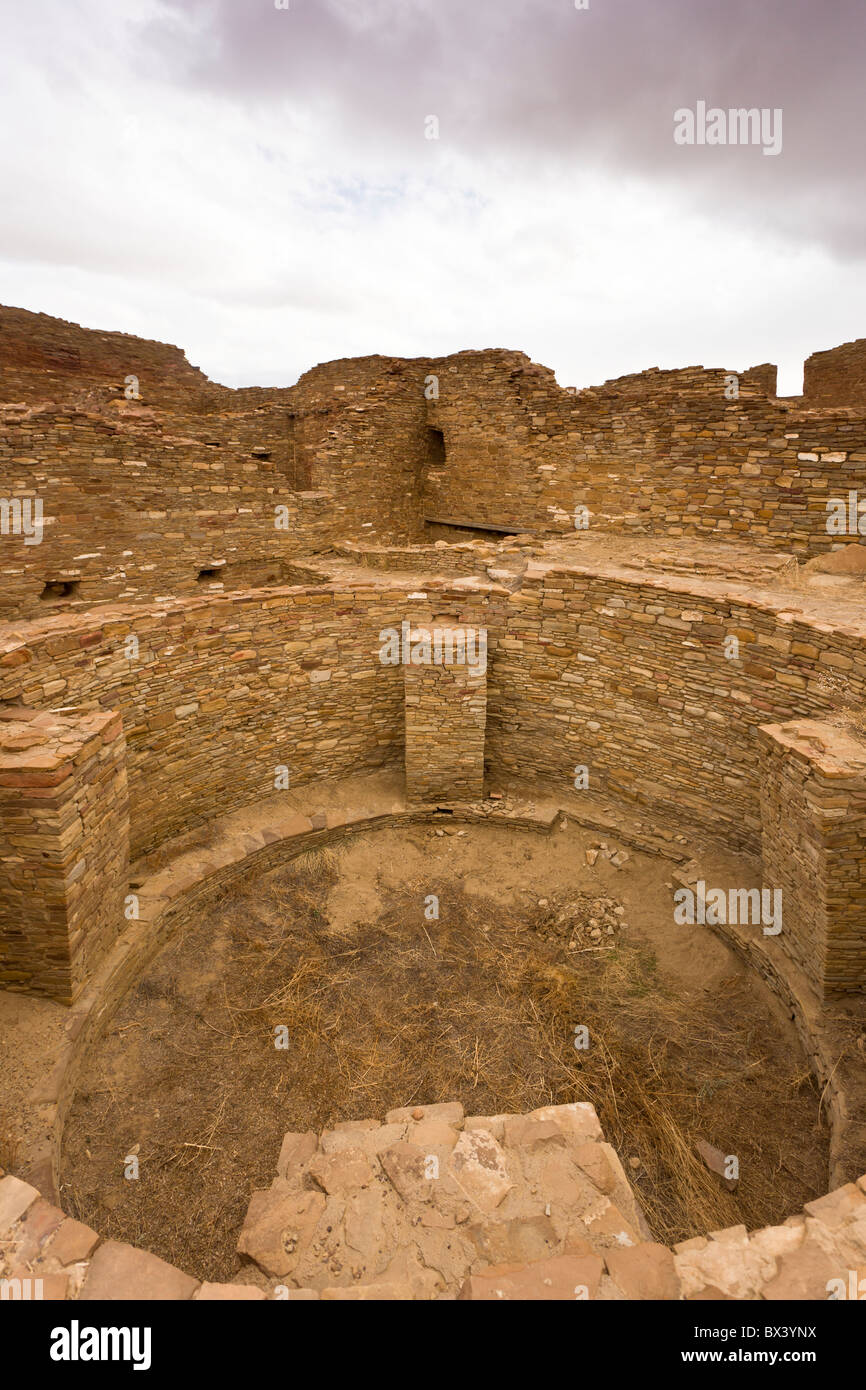 Native American Anasazi Great Kiva in Pueblo Bonito, Chaco Culture ...
