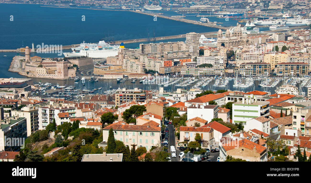 Overview of Marseille or Marseilles, the second largest city in France ...