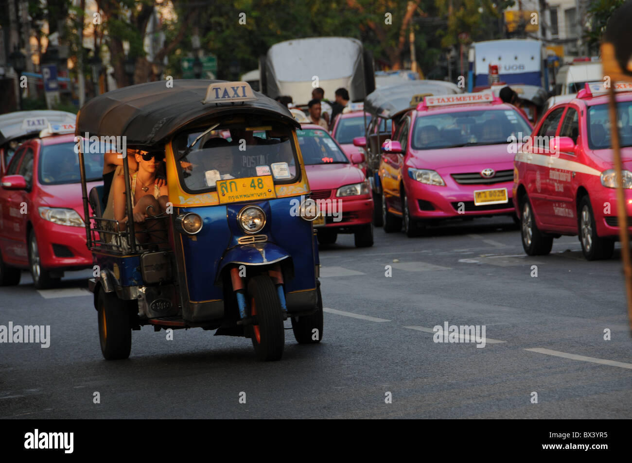A Tuk Tuk on a Bangkok Road Stock Photo - Alamy