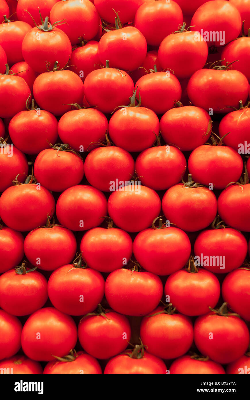 Tomatoes on display in Barcelona, Spain Stock Photo - Alamy