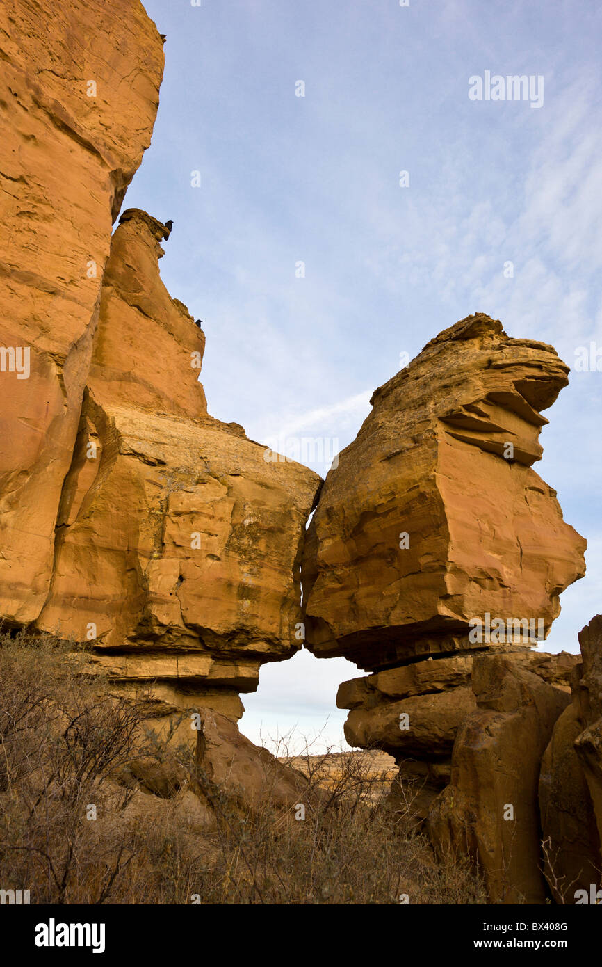 Rock formations at the Gallo Campground in Chaco Culture National ...