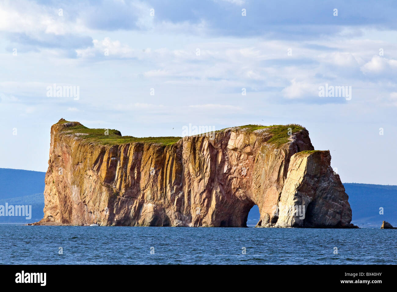 Perce' Rock Photographed From Bonaventure Island; Perce', Quebec ...
