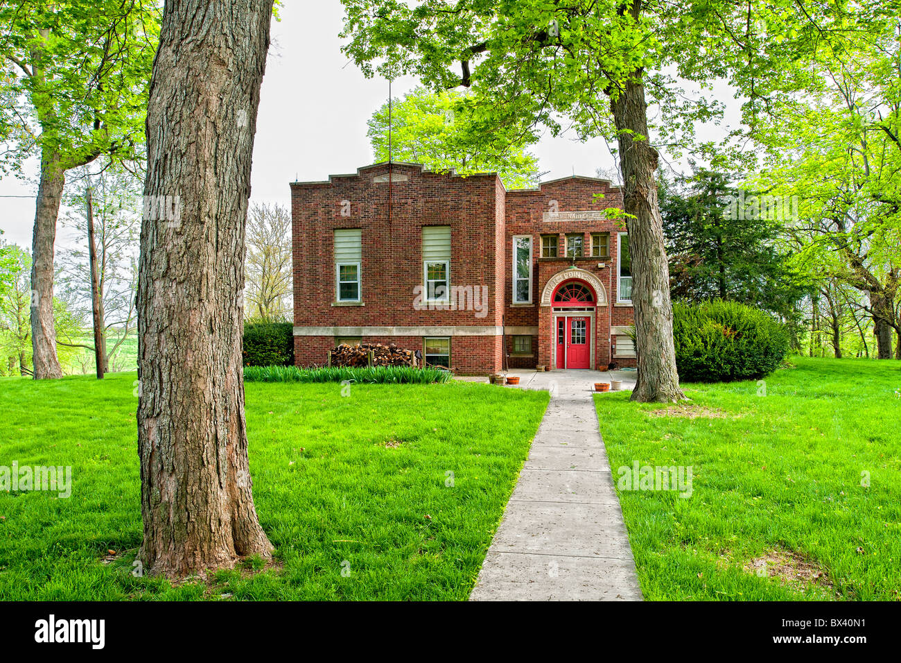 Indian Point School Menard County Illinois Stock Photo - Alamy