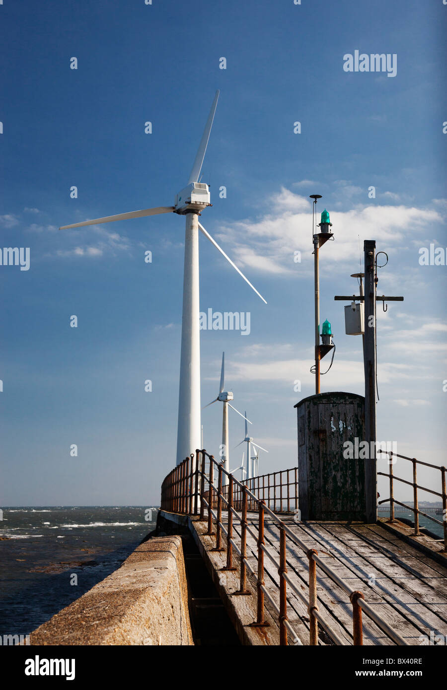 Blyth east pier wind turbines hi-res stock photography and images - Alamy