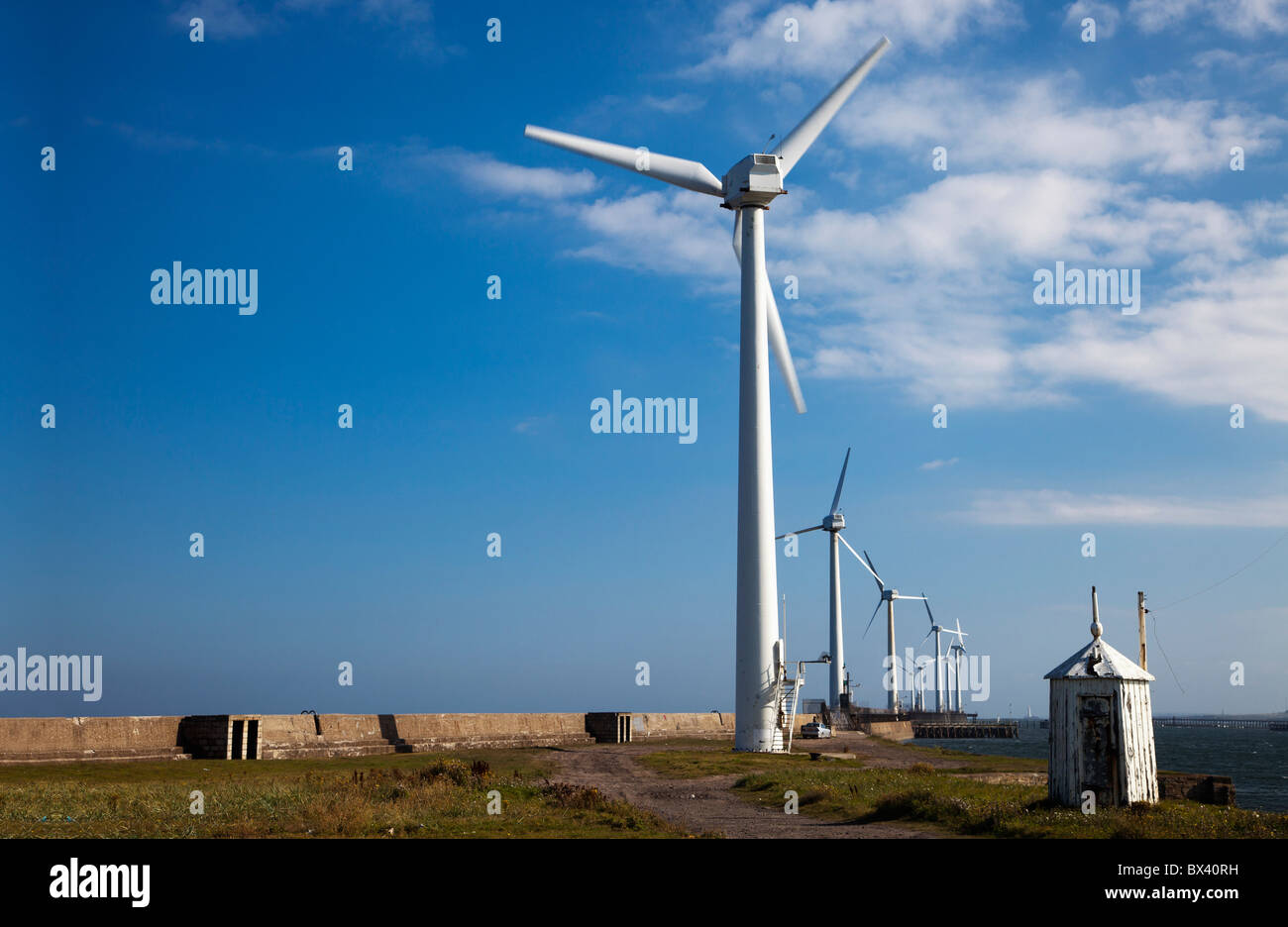 Blyth east pier wind turbines hi-res stock photography and images - Alamy