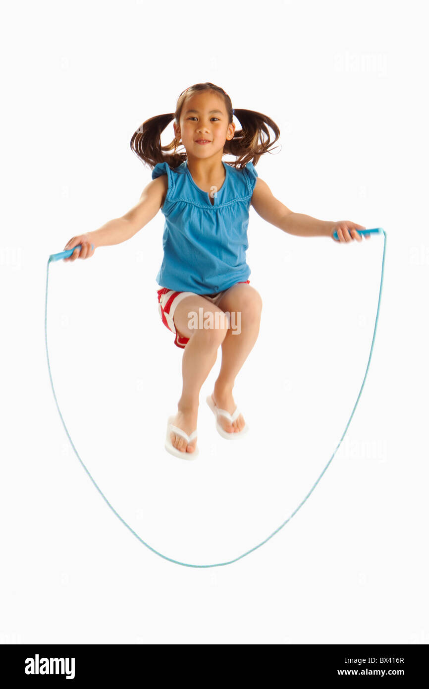 Girl having fun on rope hi-res stock photography and images - Alamy