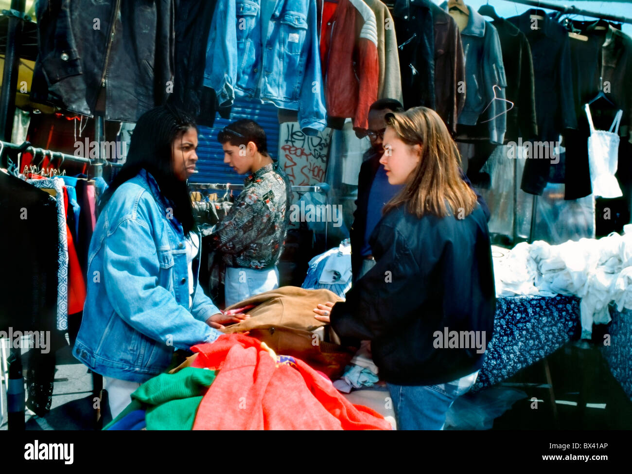 Paris, France, Mixed diverse Group of People, French Girls, Friends ...