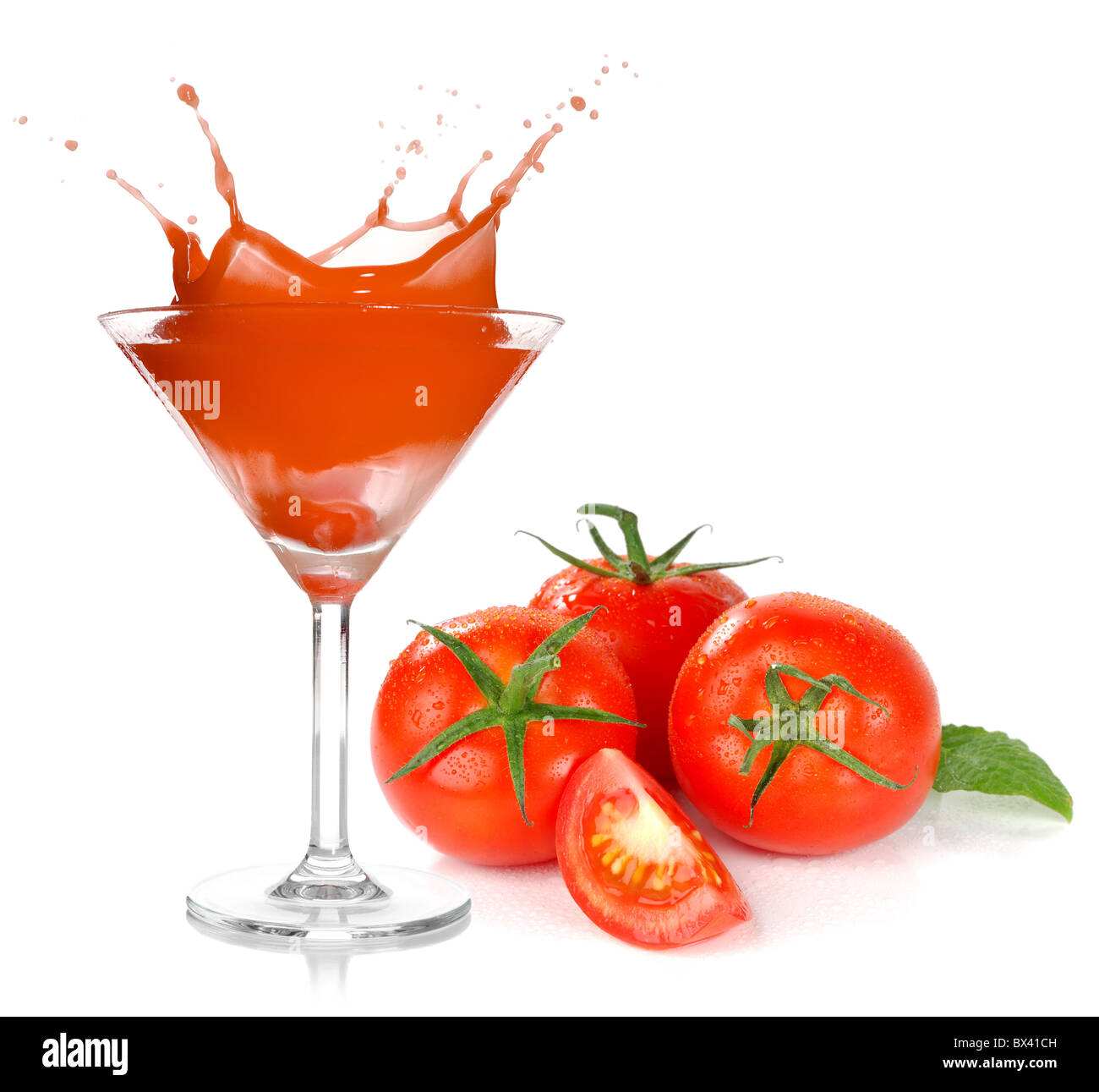 Red tomato juice splash isolated hi-res stock photography and images ...