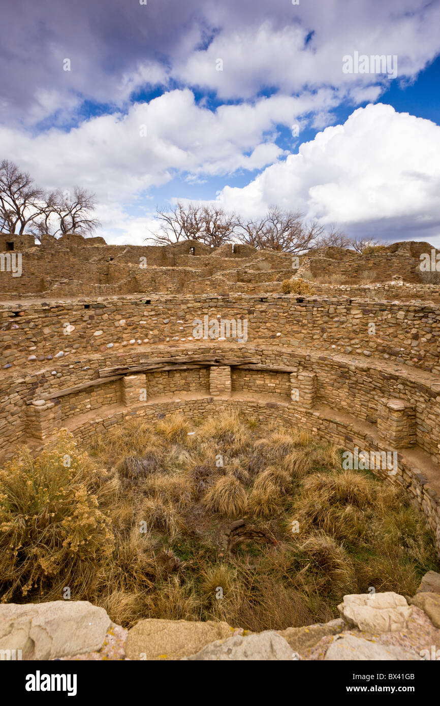 Native American Ceremonial Kiva, circular pit chamber used for ...
