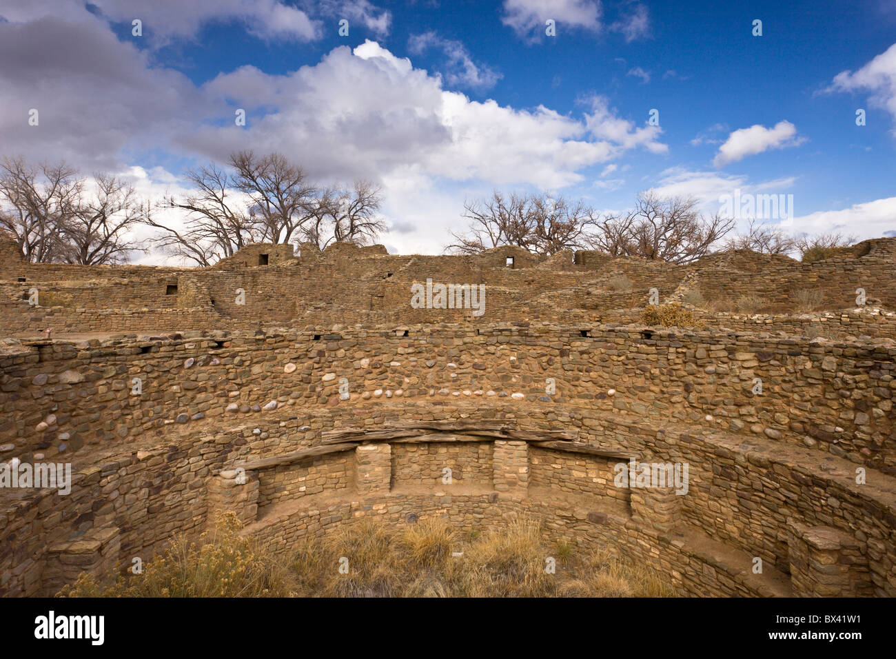 Native American Ceremonial Kiva, circular pit chamber used for ...