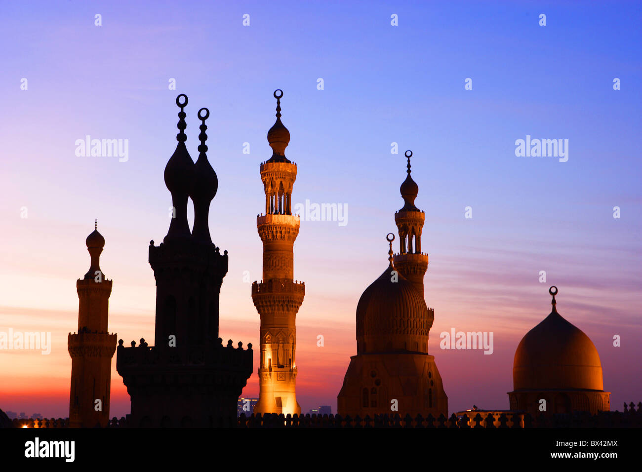 Egypt North Africa Cairo sultan Hassan mosque domes towers architecture ...