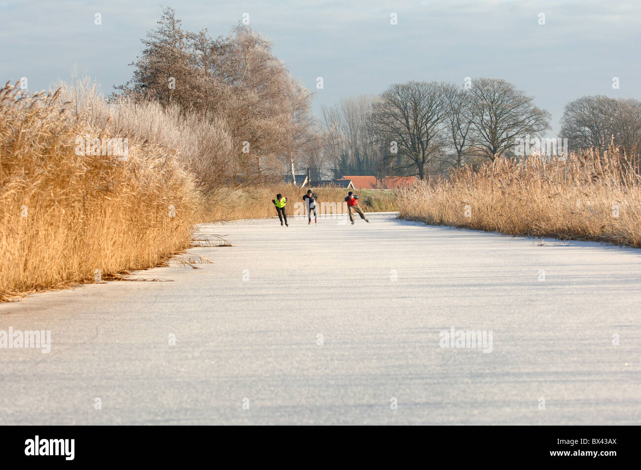 Ice Skating Fens Stock Photo - Alamy