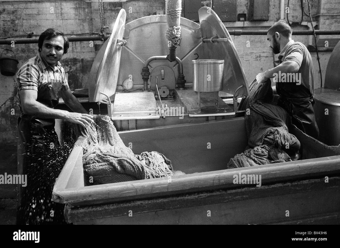 Asian factory Muslim men factory workers Blackburn Lancashire. People ...