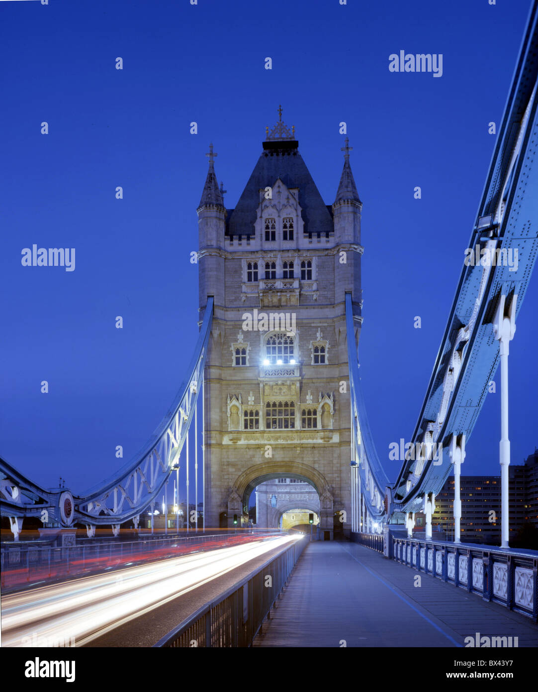 Tower bridge at night night London England Europe Great Britain Stock ...