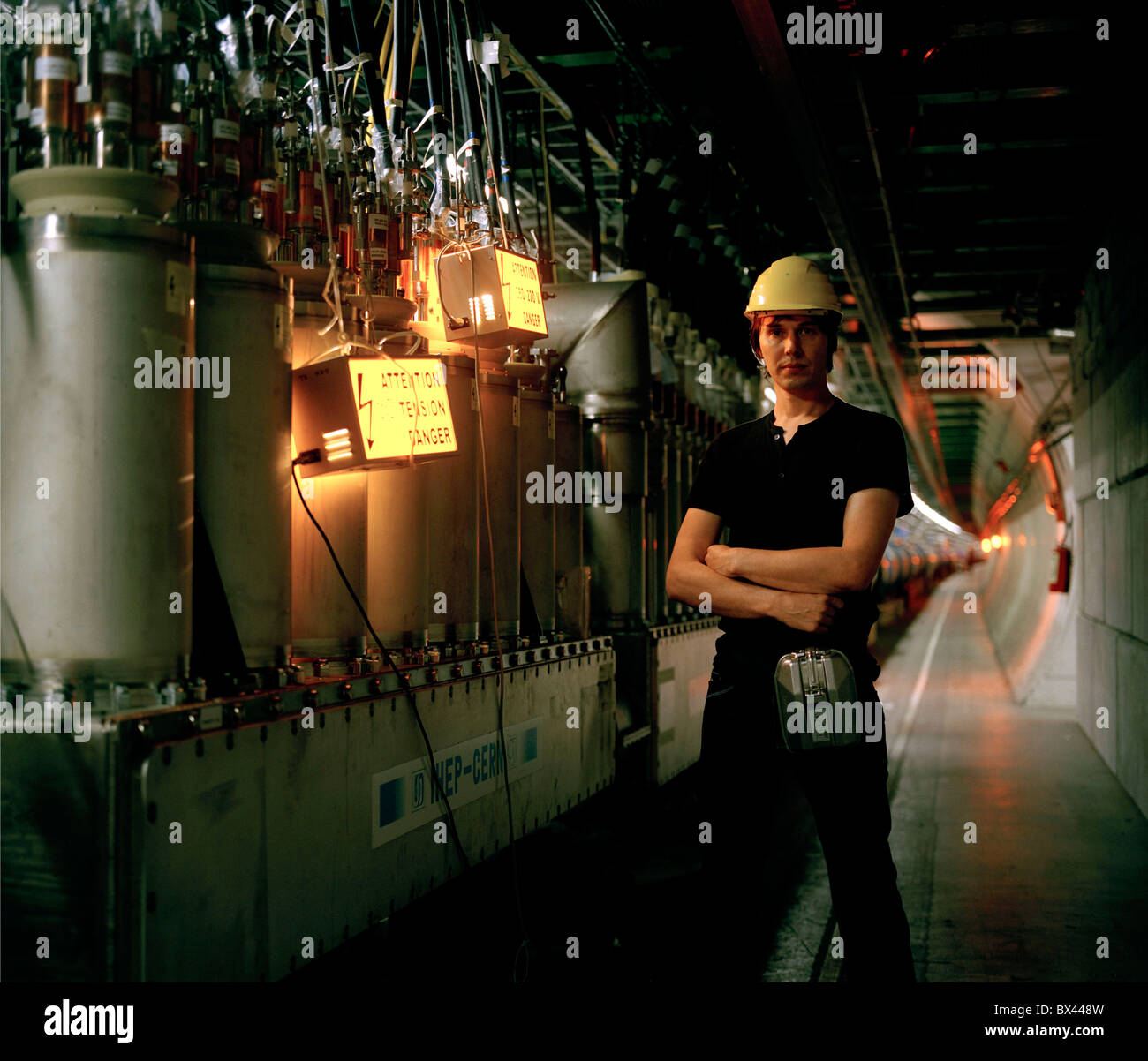 Professor Brian Cox at the CERN Large Hadron Collider near Geneva Stock ...