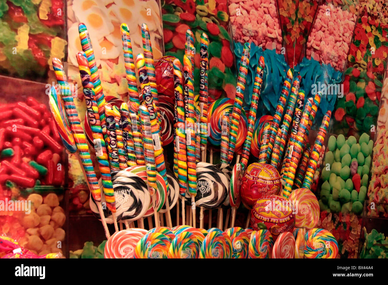 Sweets for sale during a fair in London Stock Photo - Alamy