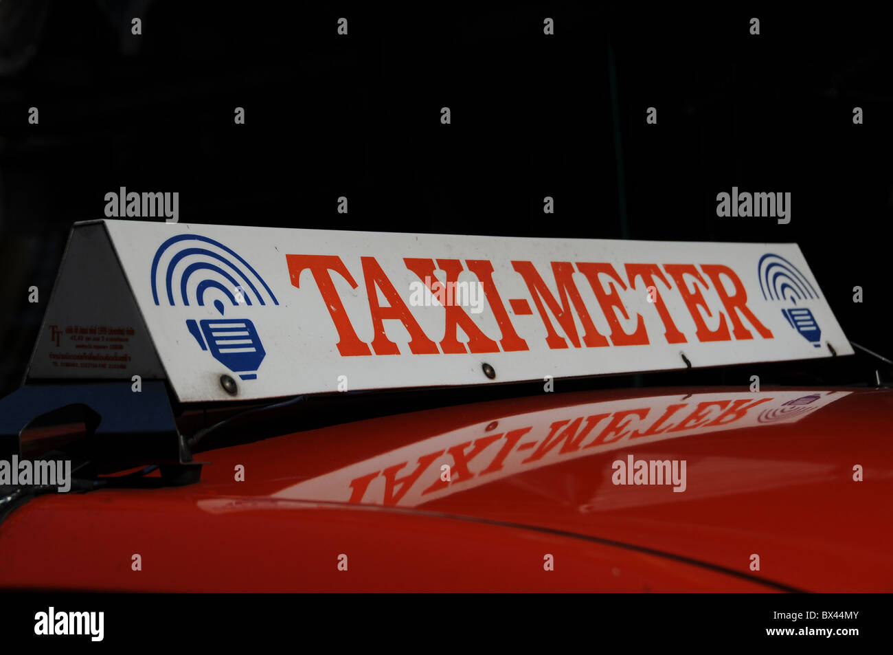 Taxi meter sign on a taxi in Bangkok Stock Photo - Alamy