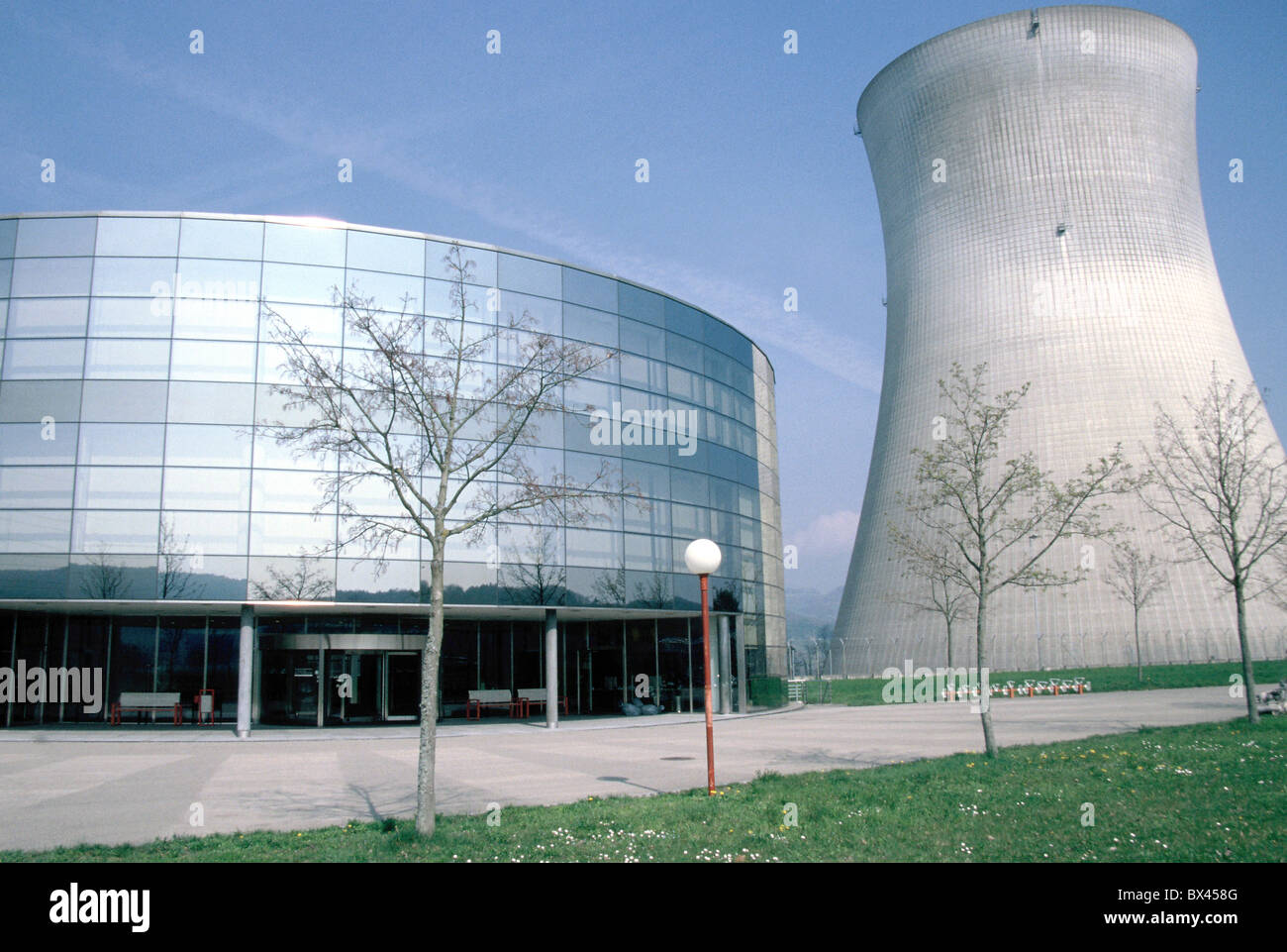 Leibstadt atomic plant nuclear power station outside building ...