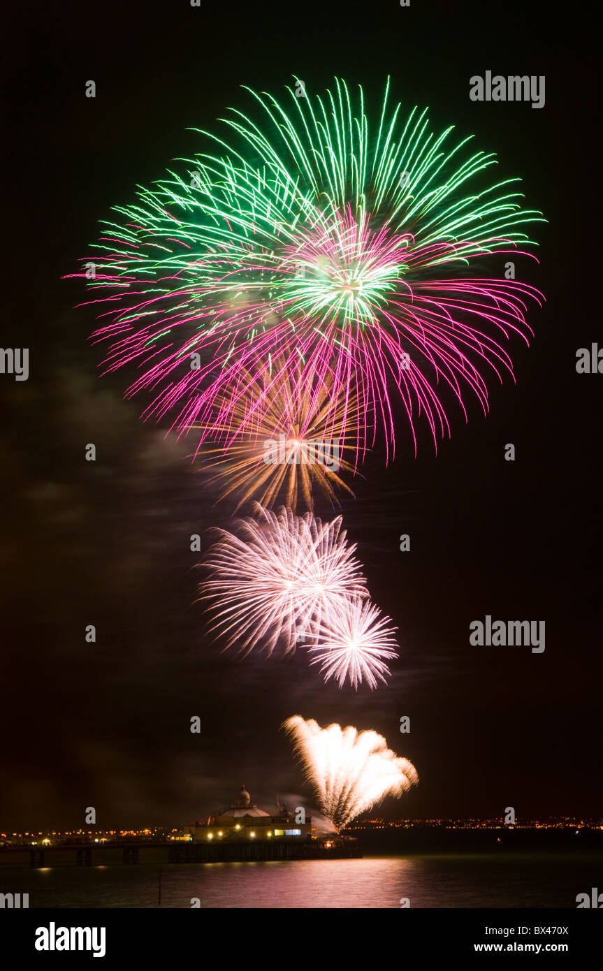 Fireworks over Eastbourne Pier Stock Photo - Alamy