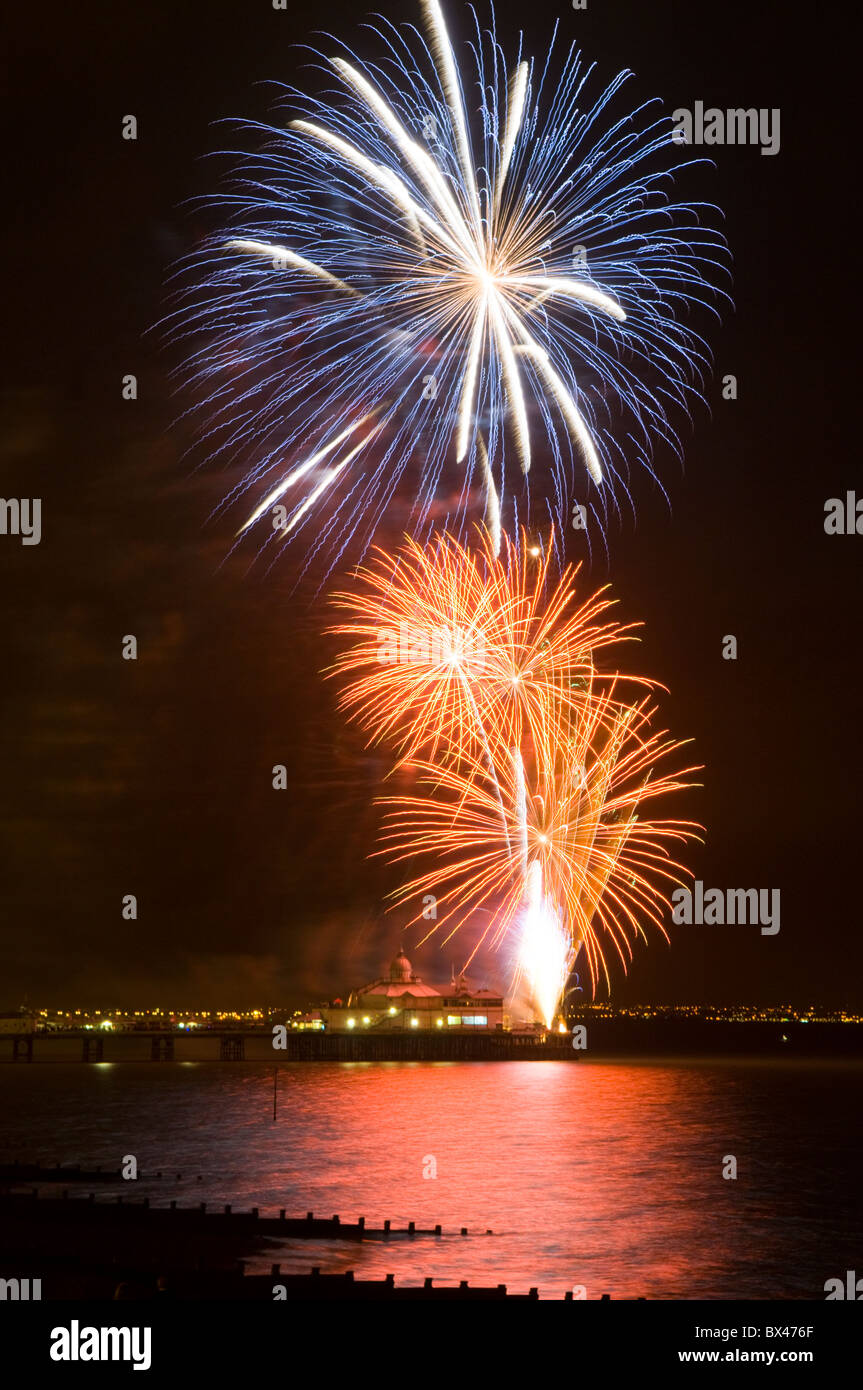 Fireworks over Eastbourne Pier Stock Photo - Alamy