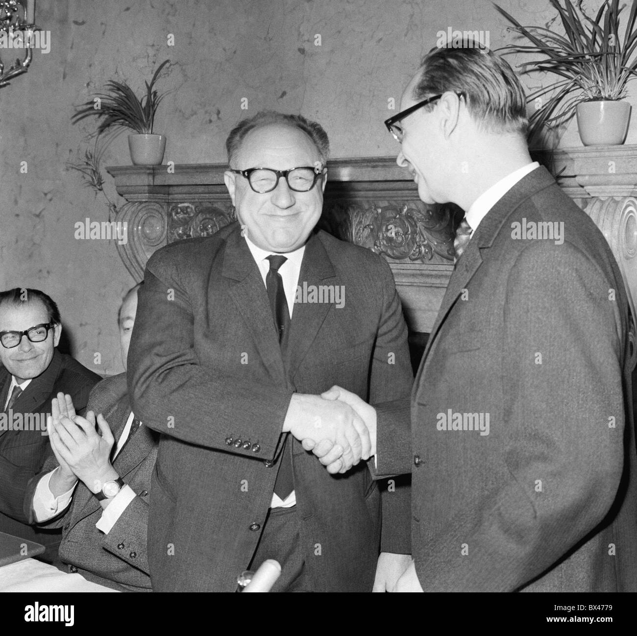 Prague spring 1968 leader alexander dubcek Black and White Stock Photos ...