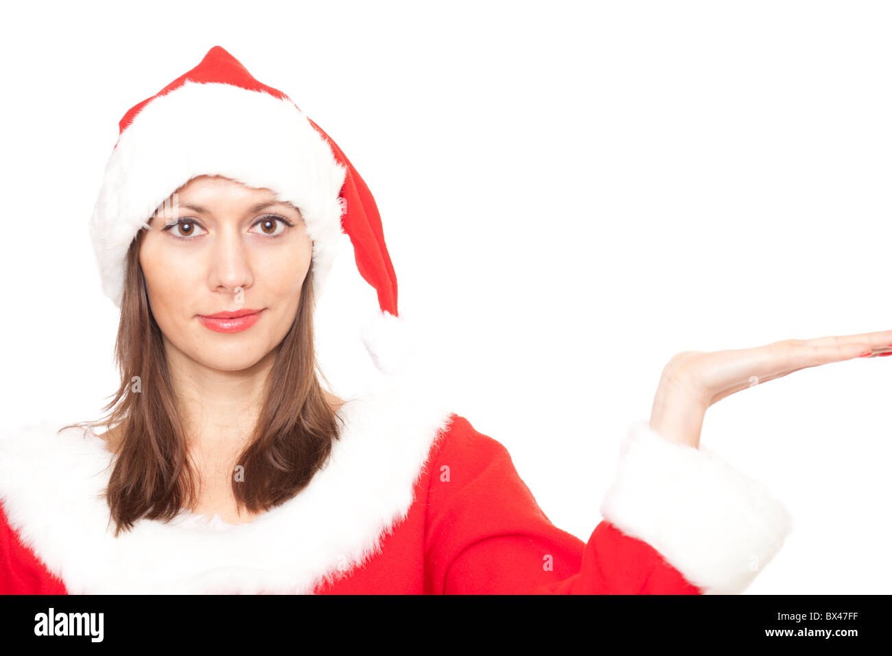 Santa claus showing open hand hi-res stock photography and images - Alamy