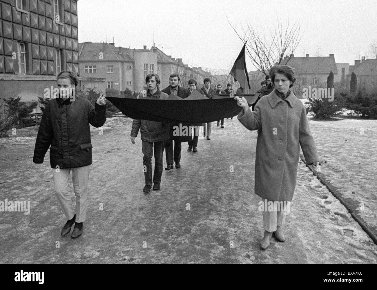 Jan Palach, students, march, Brno Stock Photo - Alamy