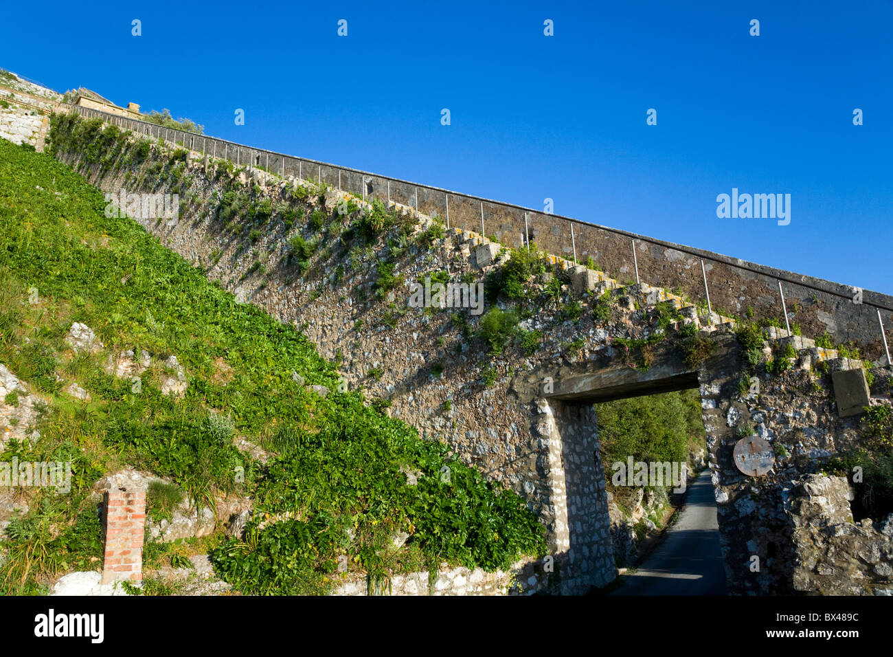 Manmade stairs / staircase / steps / fight of step on raised embankment ...