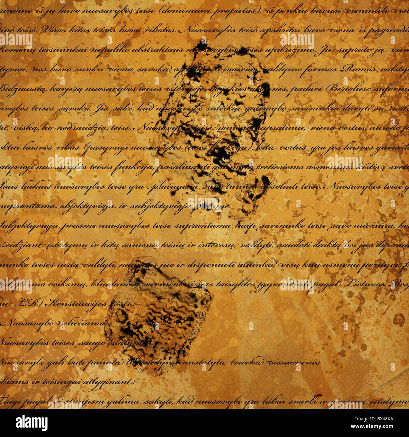 Text is written on grunge old paper with various ornaments Stock Photo ...