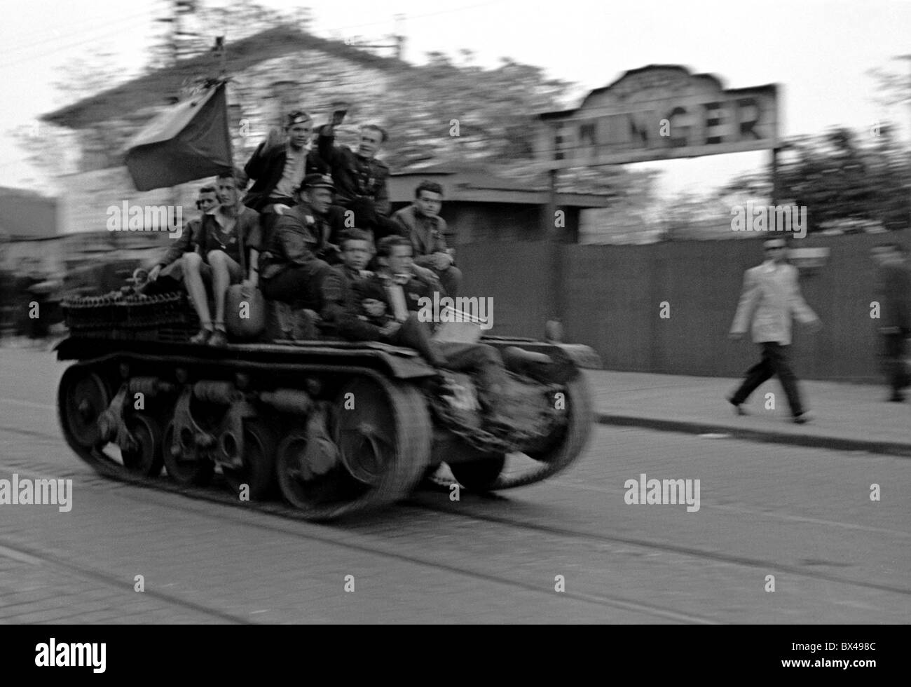 Czechoslovakia, May 1945, end of war, victory, victorious Stock Photo ...