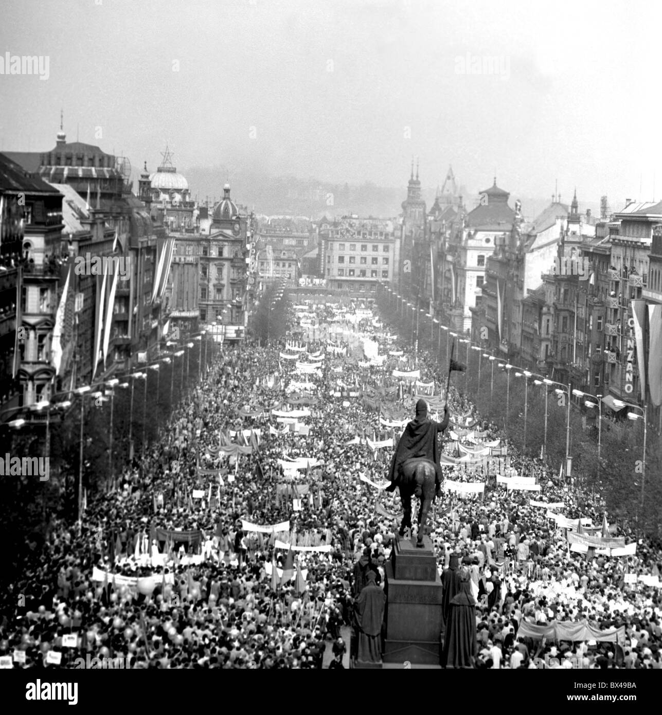 Workers day parade Black and White Stock Photos & Images - Alamy