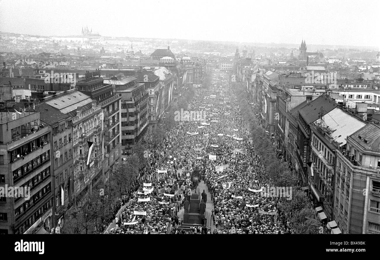 Workers day parade Black and White Stock Photos & Images - Alamy