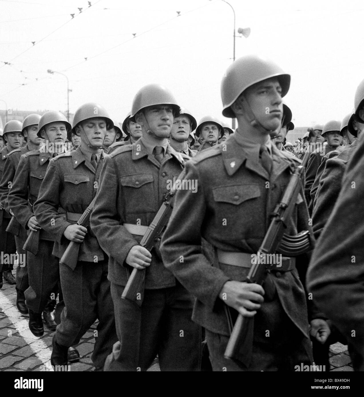 Infantry unit at military parade on May 9, 1962 Stock Photo - Alamy