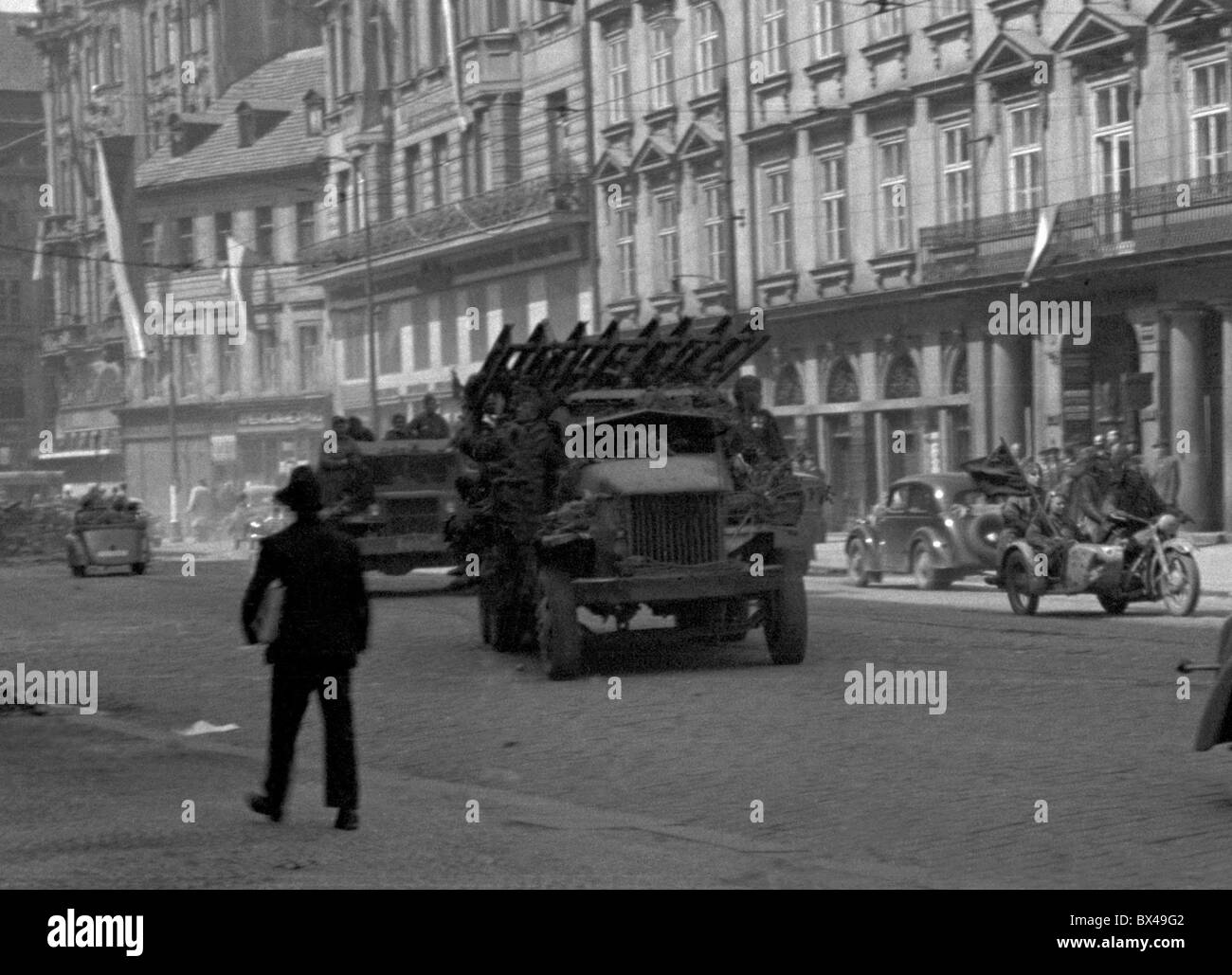 Prague, may 1945, liberation, Red Army, Katushas Stock Photo - Alamy