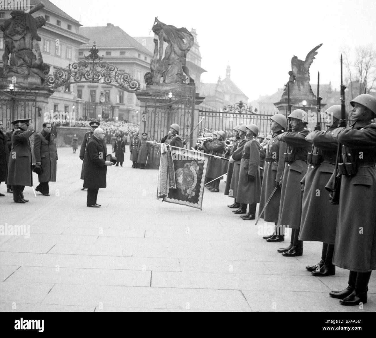 Prague November 11, 1938. Newly elected President of Czechoslovakia ...