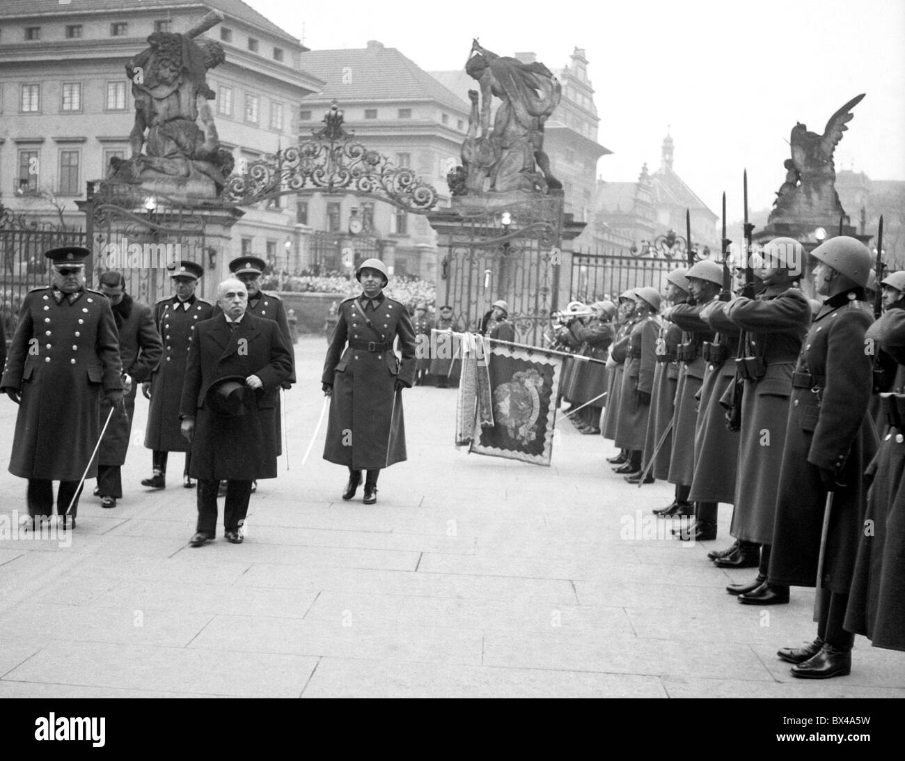 Prague November 11, 1938. Newly elected President of Czechoslovakia ...