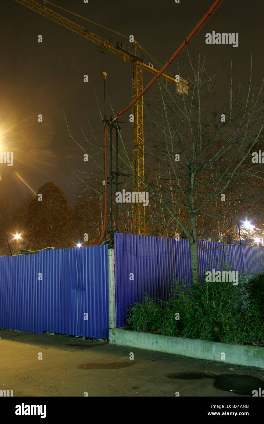 New buildings at night in Italy Stock Photo - Alamy