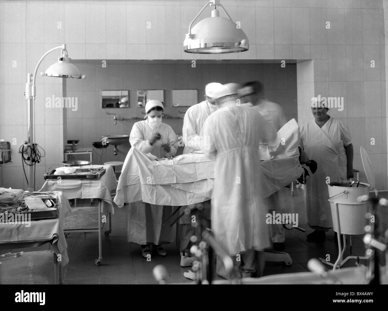 Prague December 2nd 1938, Masaryk Hospital operating room Stock Photo ...