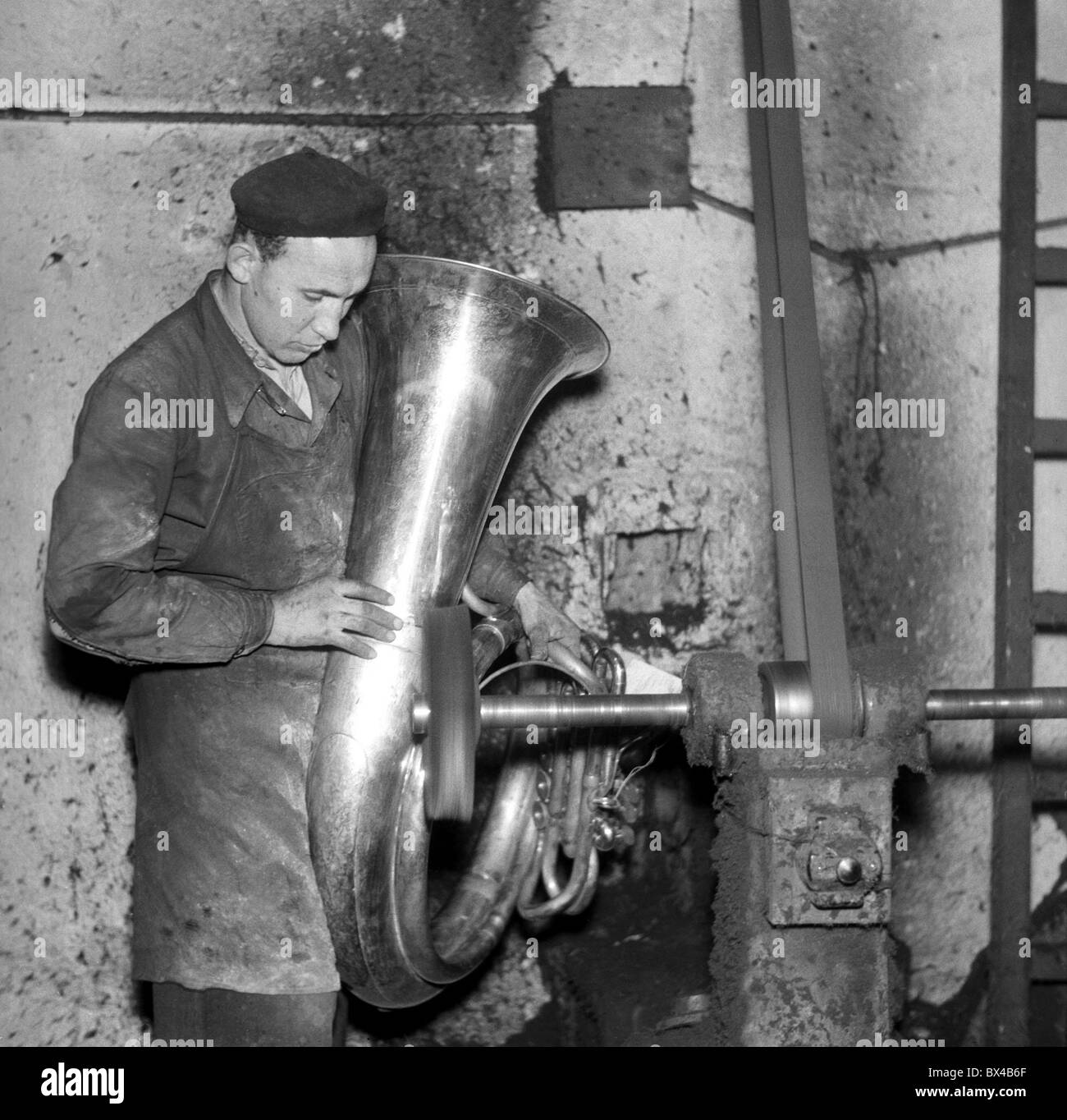 Czechoslovakia - Brno 1950. Brass music instrument manufacture Amati ...